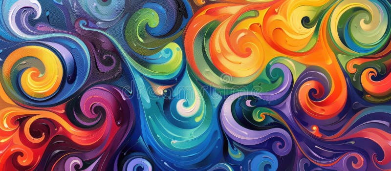 Vibrant, Swirling Abstract Art Featuring Dynamic Colors and Mesmerizing ...