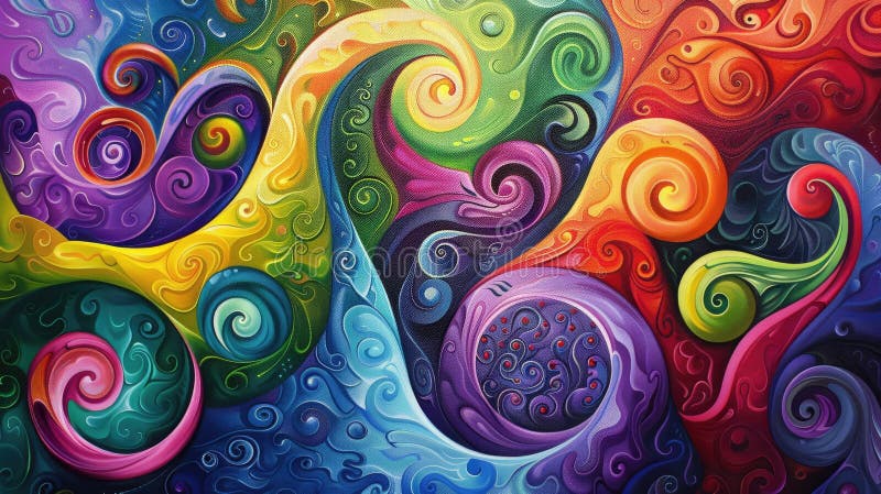 Vibrant, Swirling Abstract Art Featuring Dynamic Colors and Mesmerizing ...