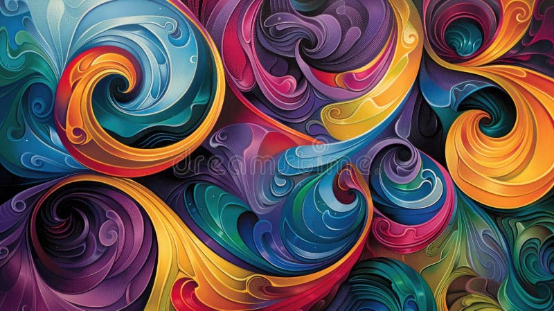 Vibrant, Swirling Abstract Art Featuring Dynamic Colors and Mesmerizing ...