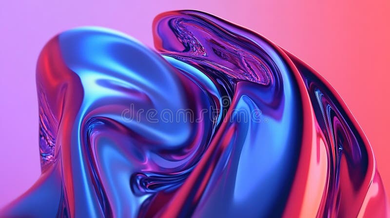 A Vibrant, Swirling Abstract Design, Blending Blue and Pink Tones ...