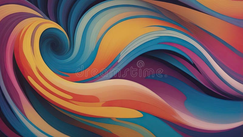 Vibrant Swirling Abstract Forms with Shifting Patterns in Dynamic ...