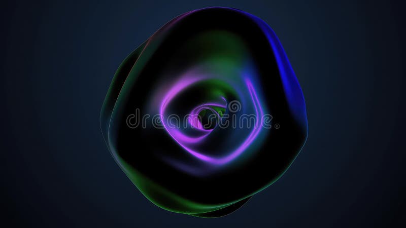 A Vibrant, Swirling Abstract Rose Shape with Glowing Colors Against a ...