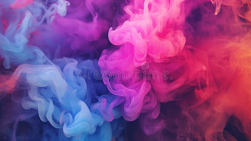 Vibrant and Swirling Colorful Smoke Background Creating a Mesmerizing ...