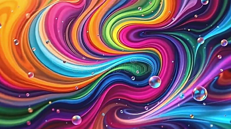 Vibrant Swirling Colors Blending Together in Dynamic Motion Generative ...
