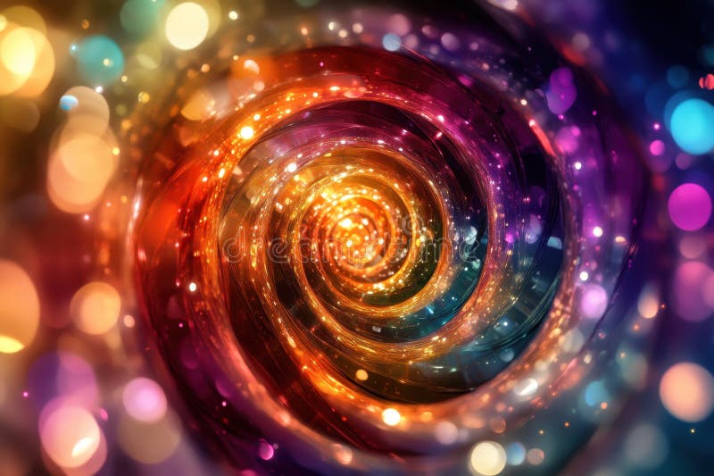 Vibrant Swirling Colors with Sparkling Lights in Abstract Design Stock ...