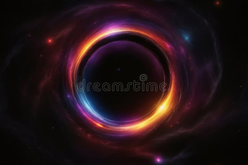 A Vibrant - Swirling Display of Colors Envelops a Large Black Hole ...