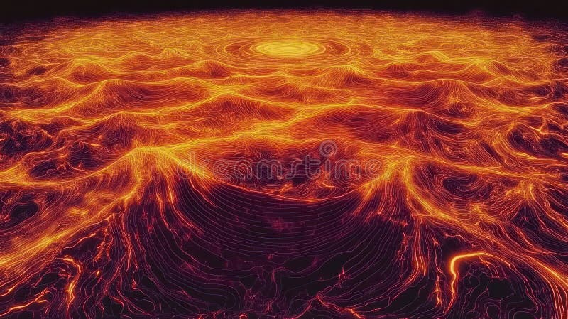 A Vibrant, Swirling Pattern Resembling Molten Lava or Fluid Dynamics in ...