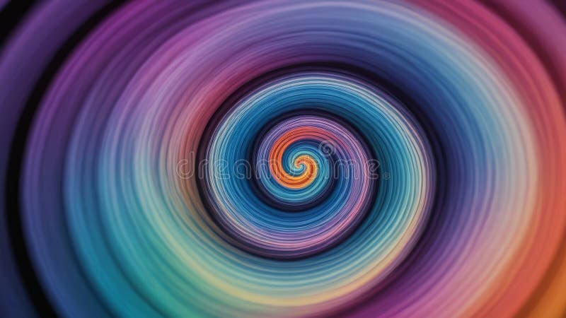 Vibrant Swirling Rainbow Spiral Creating Dynamic Colorful Visual ...