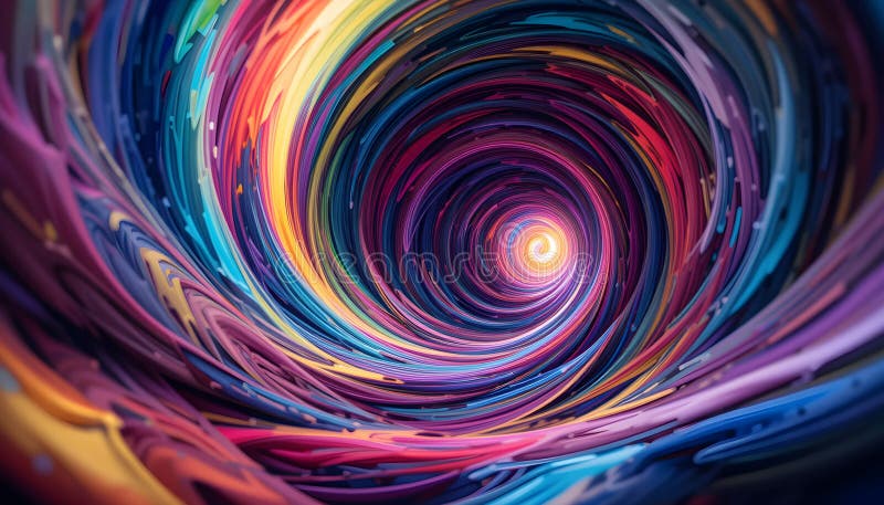 A Vibrant, Swirling Vortex Composed of a Multitude of Colors, Including ...