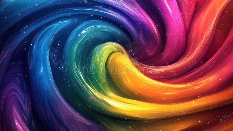 Vibrant Swirls of Color Create a Mesmerizing Abstract Art Stock ...