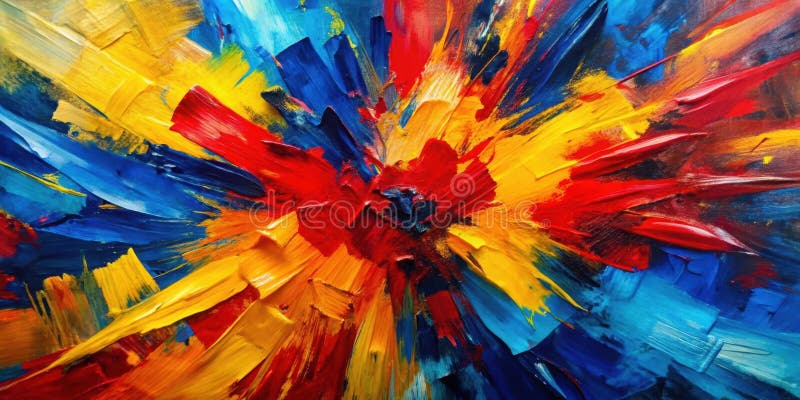 Vibrant Swirls of Color in an Expressive Abstract Painting Featuring ...