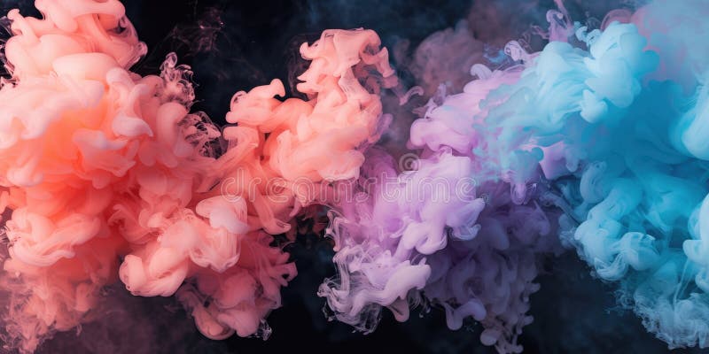 Vibrant Swirls of Colored Smoke in Pink, Purple, and Blue Creating ...