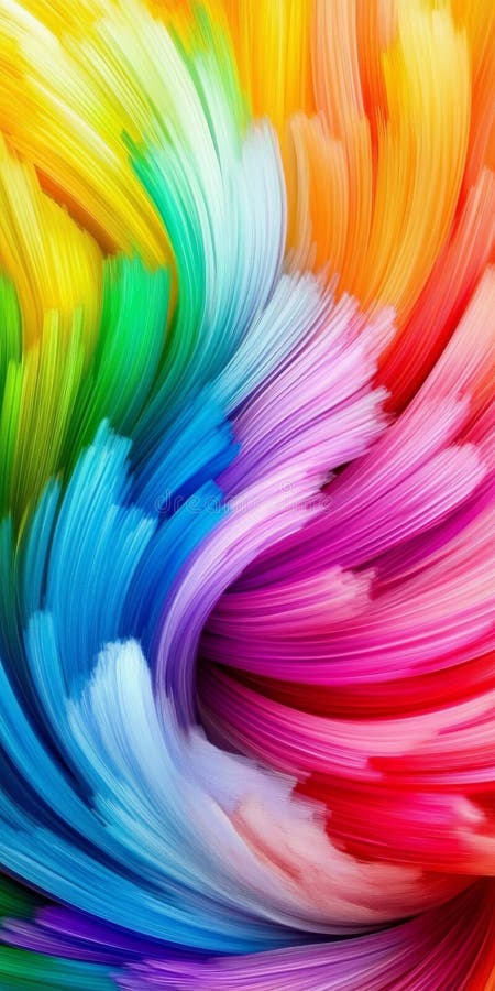 Vibrant Swirls of Colorful Brushstrokes in Abstract Design Stock ...