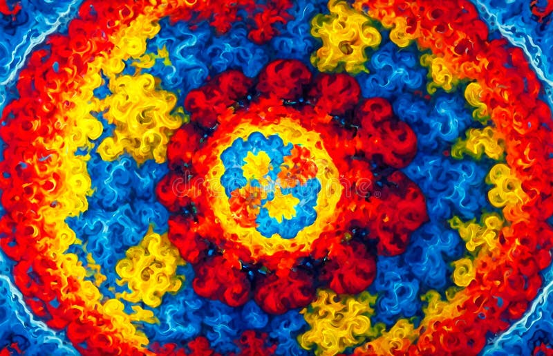 Vibrant Swirls of Primary Colors Merge Creating a Kale Stock ...