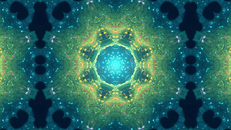 A Vibrant, Symmetrical Digital Pattern with Glowing Elements and a ...