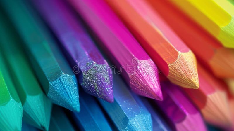 Vibrant Symphony of Color: a Close Up of a Diverse Group of Colored ...