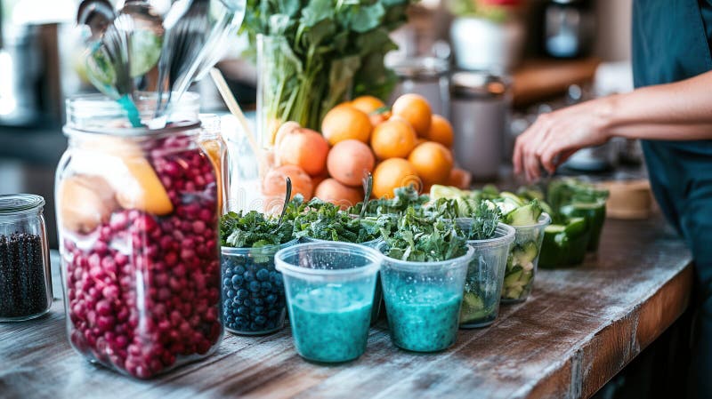 A Vibrant Table Overflows with an Array of Colorful Fruits and ...