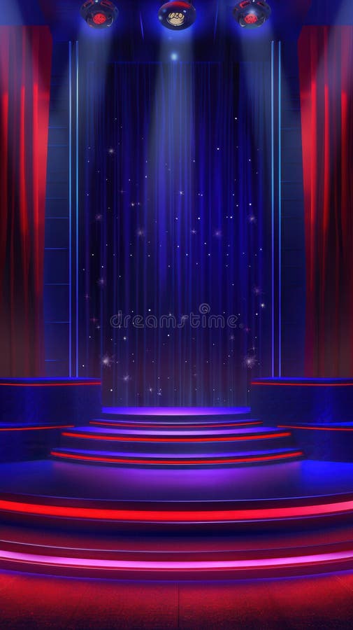 Vibrant Talk Show Set. Modern and Sleek Design Concept Stock Photo ...