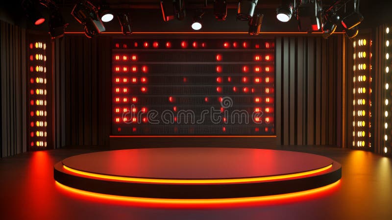 Vibrant Talk Show Studio Space Capturing the Essence of a Lively ...