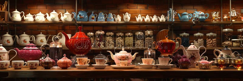 A Vibrant Tea Market Display Reveals a Table Filled with an Array of ...
