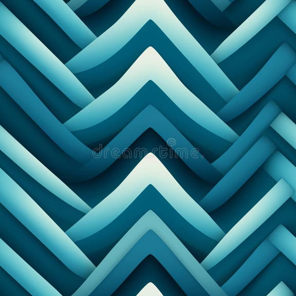 Vibrant Teal Geometric Shapes in Zigzag Pattern Design Stock ...