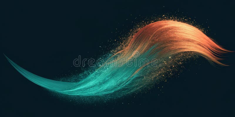 Vibrant Teal Transitioning into Rose Gold with Shimmering Gradient ...