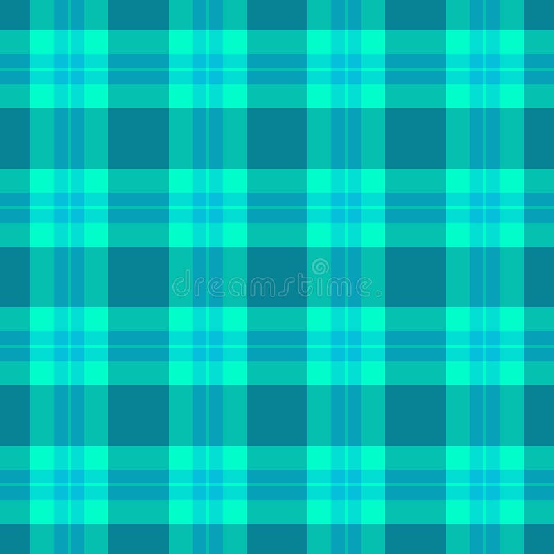 Vibrant Teal and Turquoise Plaid Pattern. Perfect for Textile Design ...