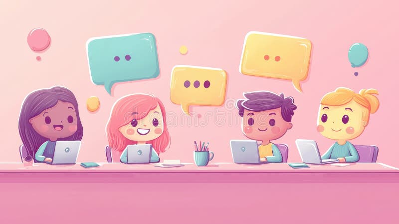 Engaging Digital Illustration of Collaborative Team Discussions in an ...