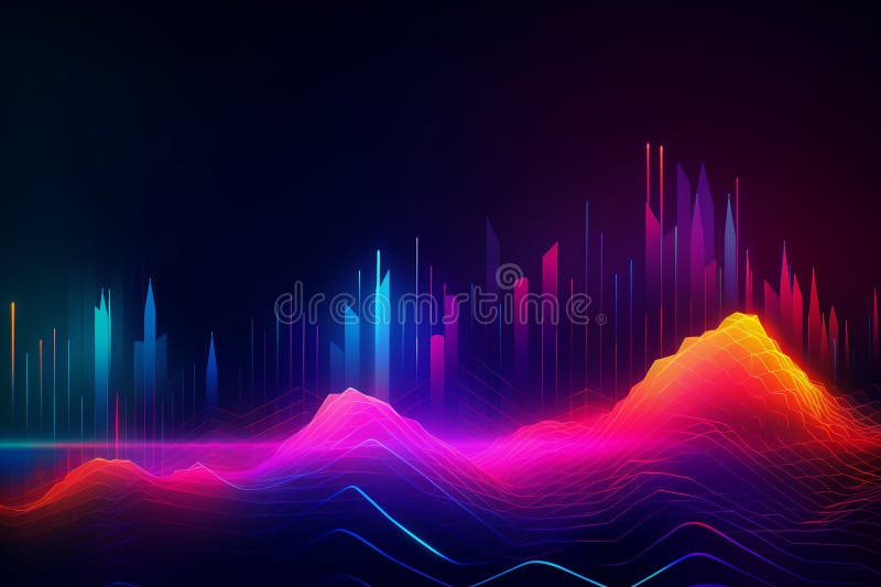 Vibrant Tech Background with Artistic Digital Elements and Shapes ...