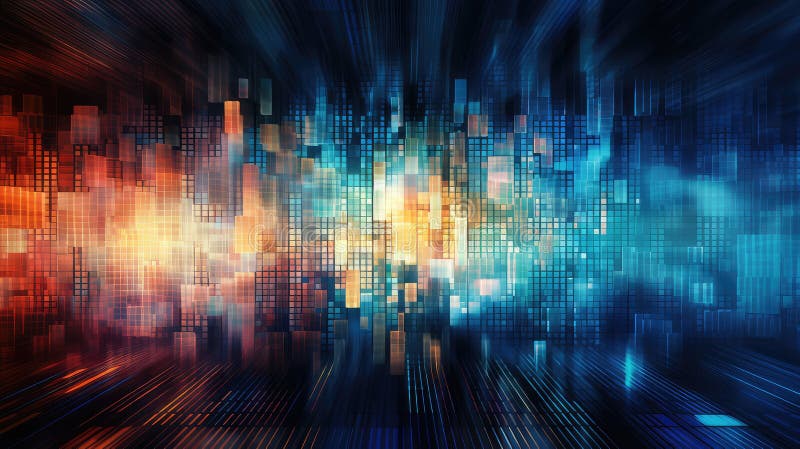 Vibrant Tech Background Texture Stock Illustration - Illustration of ...