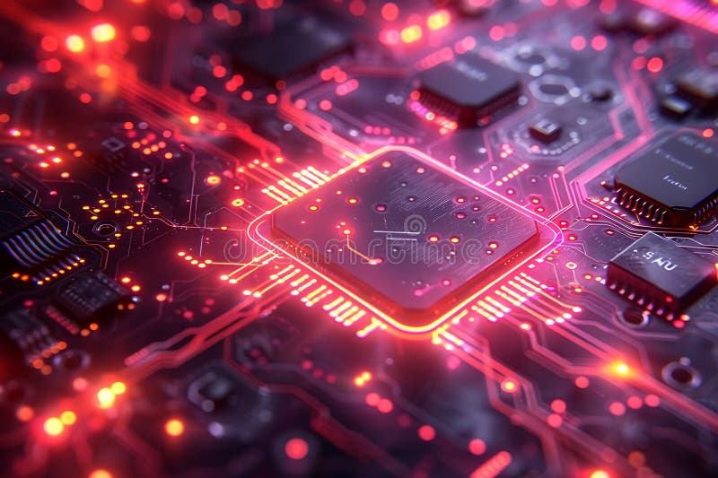 Vibrant Tech Canvas: Abstract Fusion Stock Illustration - Illustration ...