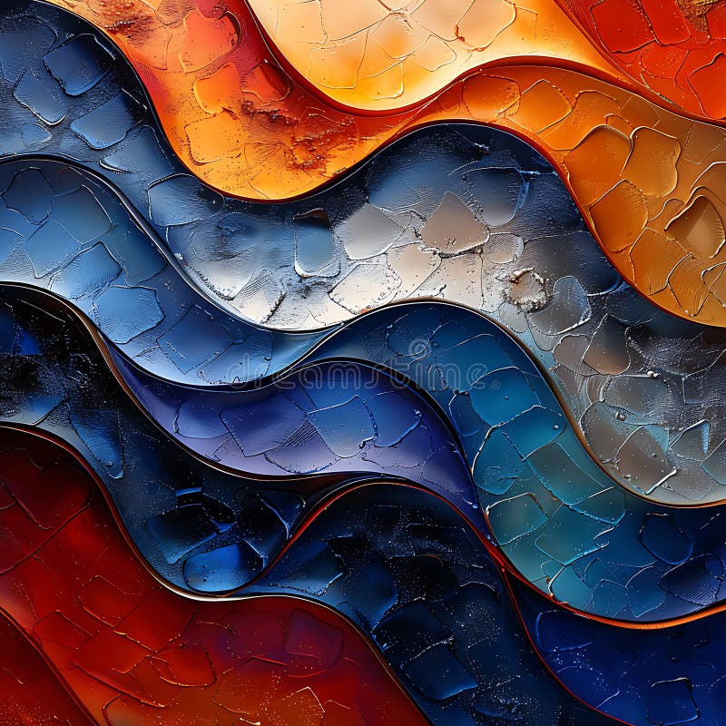 Vibrant Tech-Inspired Canvas Banner: Electric Blue & Sunset Orange ...