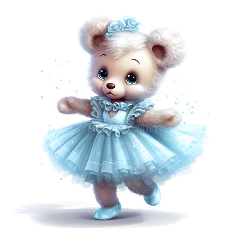 Vibrant teddy tutu dance stock illustration. Illustration of child ...