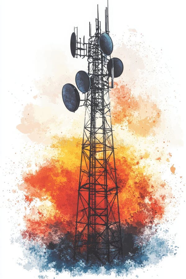 Vibrant Telecommunication Tower a Symbol of Connectivity and Progress ...