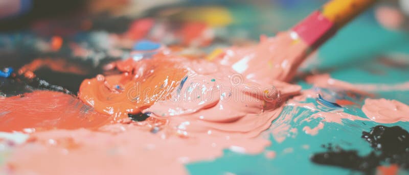 Vibrant Tempera Paint Splatters on Textured Surface Create an Artistic ...