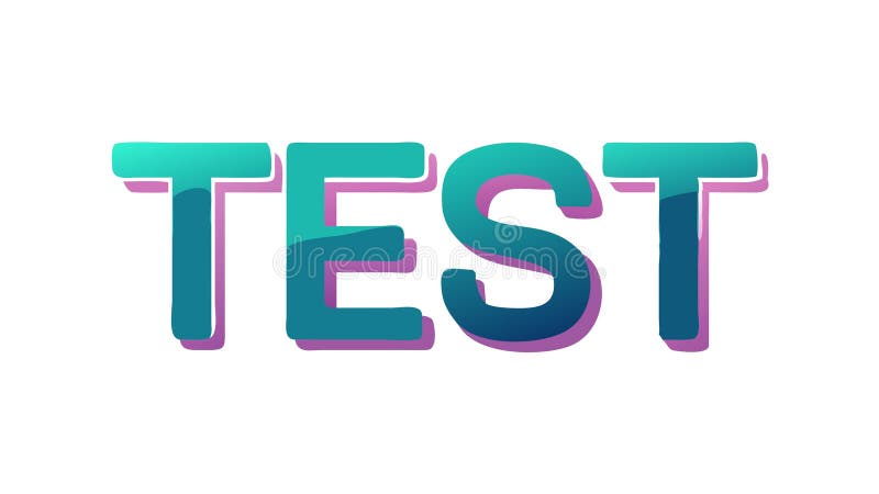Vibrant TEST Text Logo, Quality Assurance Assessment Evaluation, Vector ...