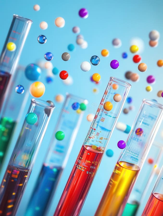 Modern 3D-rendered Veterinary Laboratory with Colorful Test Tubes and ...