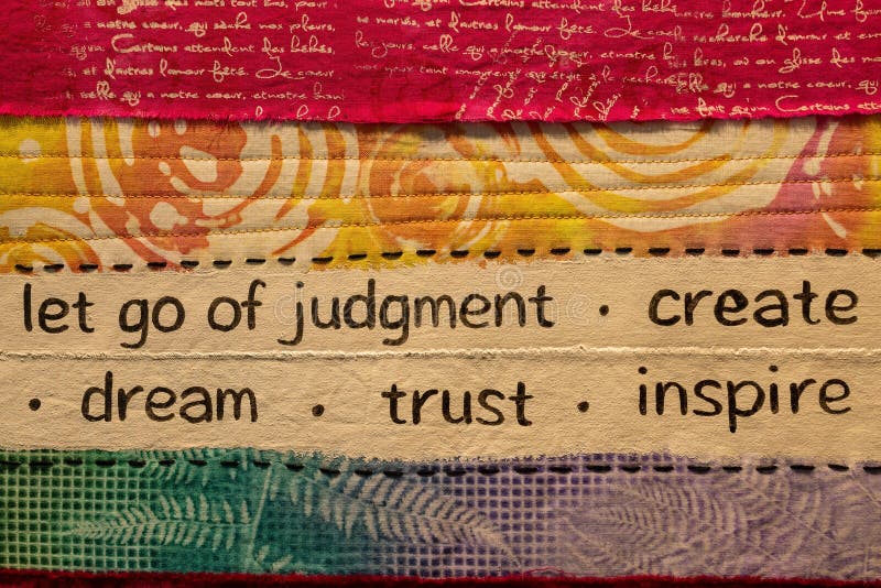 Vibrant Textile Background Featuring a Bold Inspirational Text Stock ...