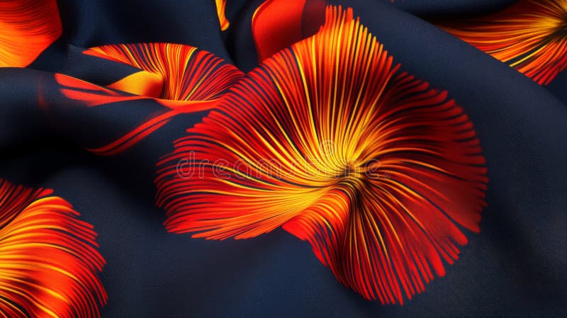 Vibrant Textile Design with Elliptical Patterns Stock Illustration ...