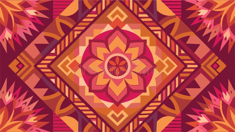 Vibrant Textile Design Intricate Geometric Patterns for a Modern ...