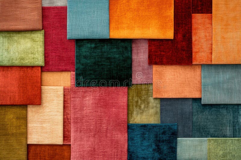 Vibrant Textile Texture Collection: Multicolored Fabric Swatches for ...