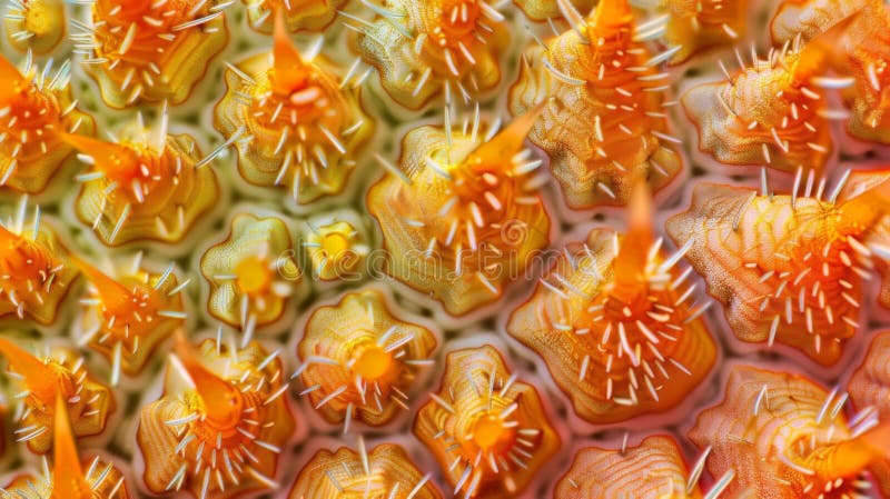 The Vibrant Texture of a Sunflower Pollen Grain with Its Tiny Spikes ...