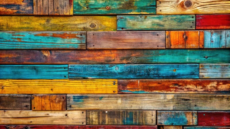 A Vibrant and Textured Array of Reclaimed Wood Planks in Assorted ...