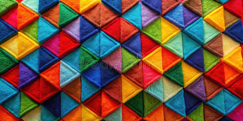 Vibrant Textured Triangles in a Multicolored Geometric Pattern ...