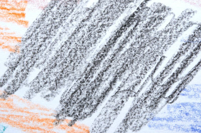 Vibrant Textures of Colorful Chalk on White Paper Stock Image - Image ...