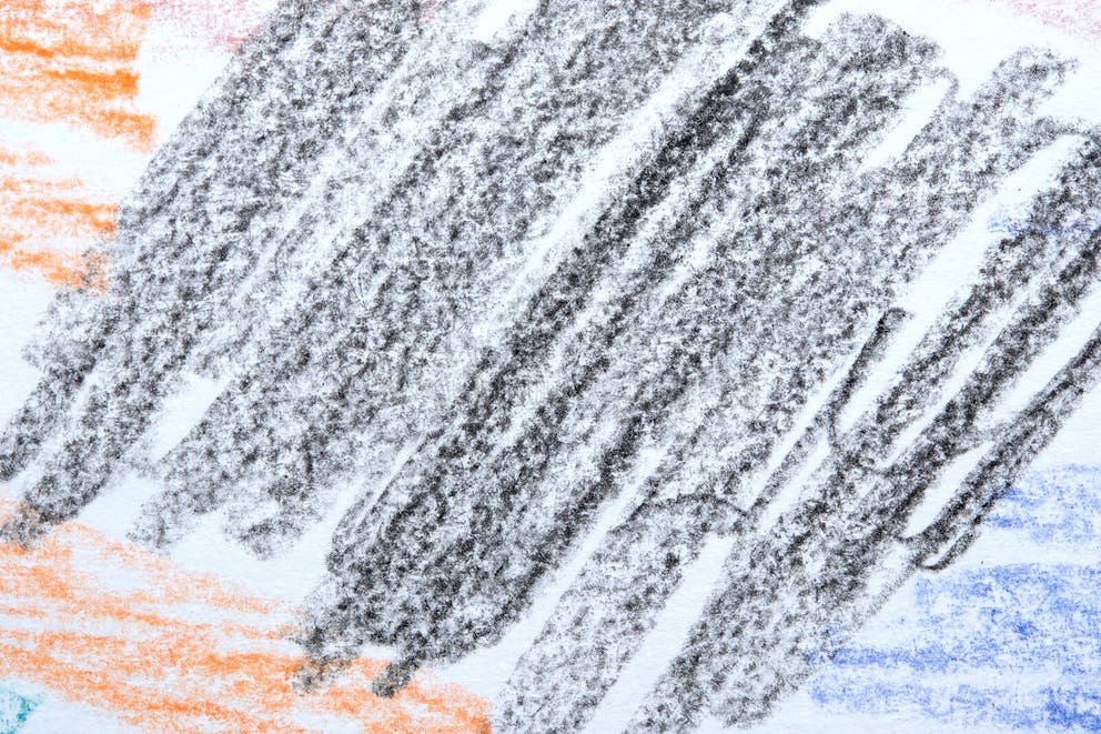 Vibrant Textures of Colorful Chalk on White Paper Stock Image - Image ...