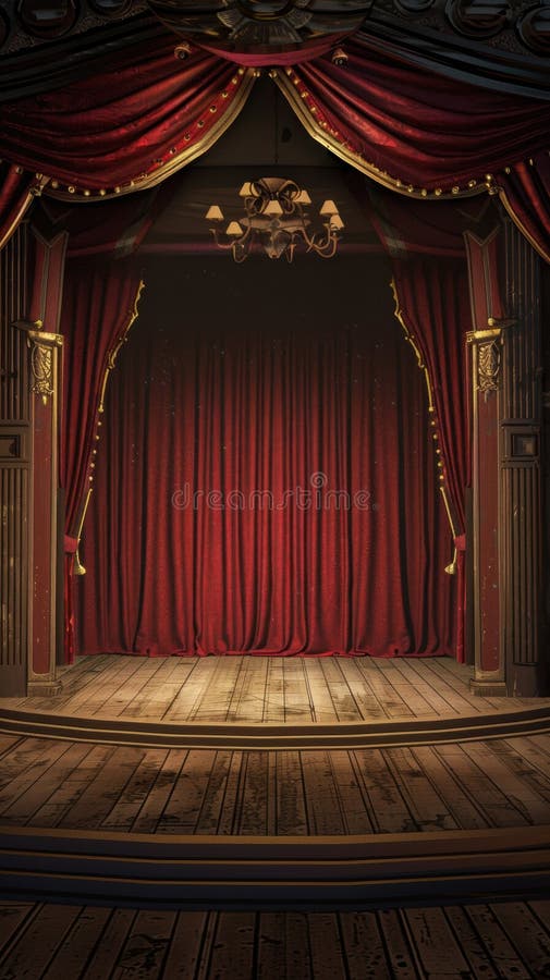 The Vibrant Theater. Lively and Colorful Performance Stage Concept ...