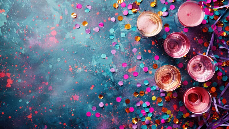 Vibrant Theme Party Backdrop with Ample Room for Custom Text and ...