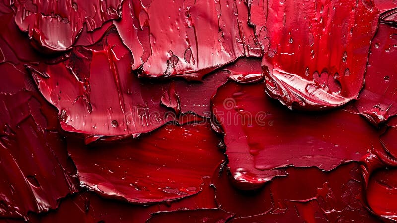 Rich Crimson Paint Layers Beautifully Blend in an Abstract Artistic ...