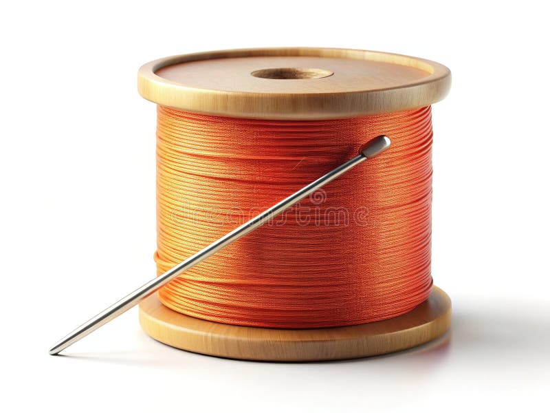 Vibrant Thread Spools and Needle a Colorful 3D Render for Sewing and ...